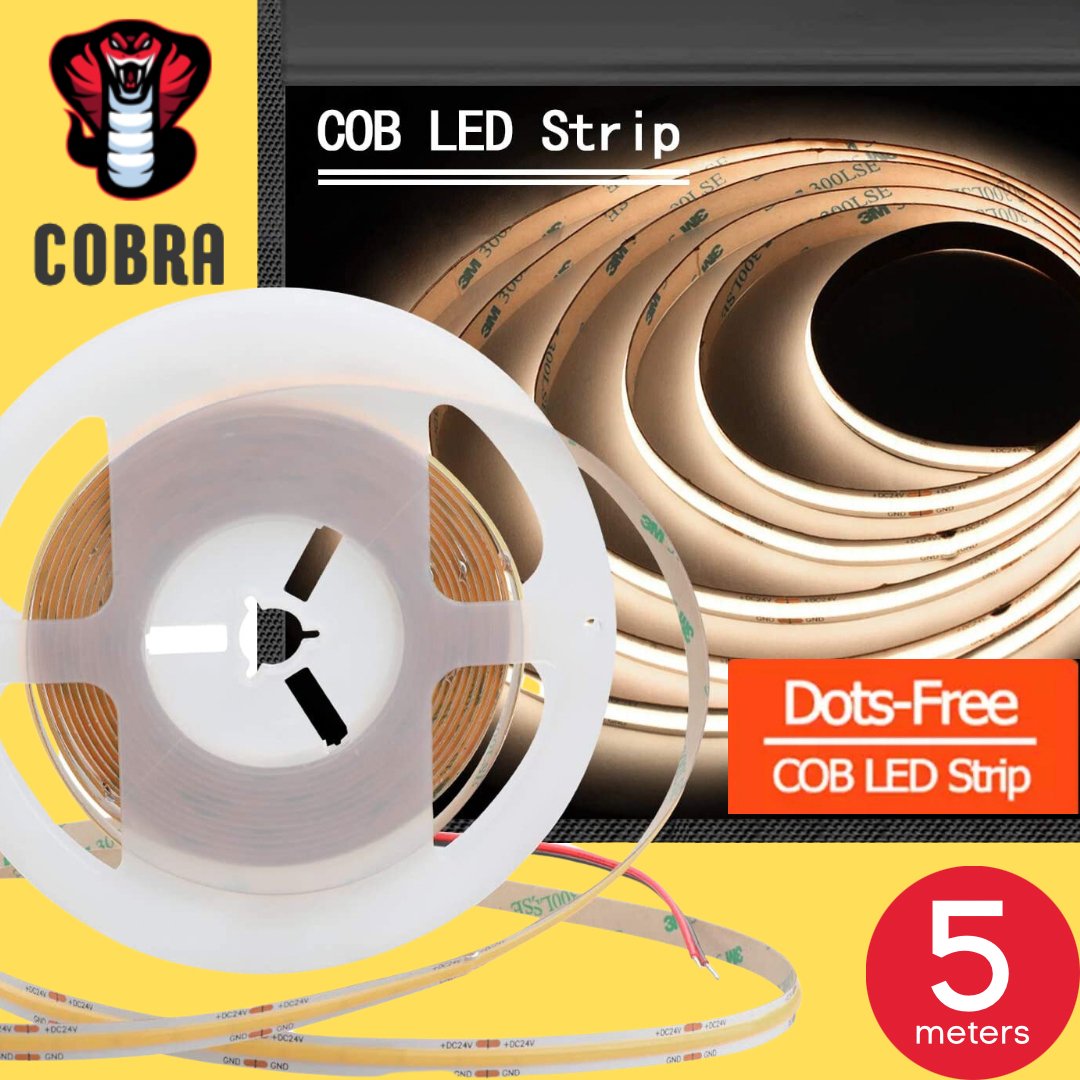 COBRA 50W 5 meter Warm White COB LED Strip Lighting Kit – Cosmo Lighting Kensington