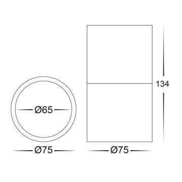 Nella Black 7w Surface Mounted LED Downlight with Extension – Cosmo ...