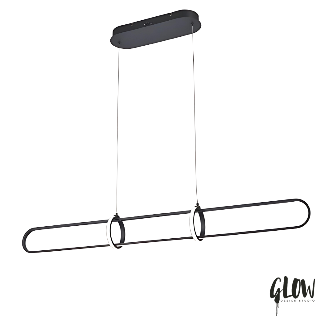 LEXINGTON Linear TriColour Selectable Matte Black LED Pendant – Cosmo ...