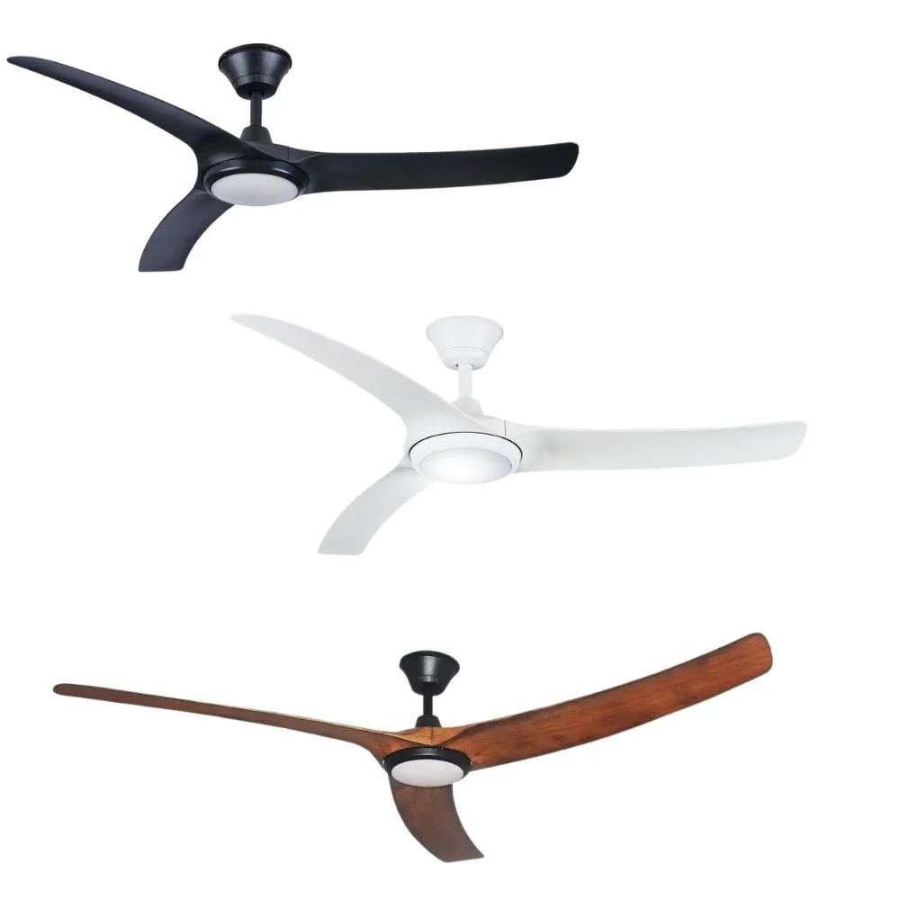 Hunter Pacific AQUA V2 3 Blade 52" DC Ceiling Fan with LED Light ...