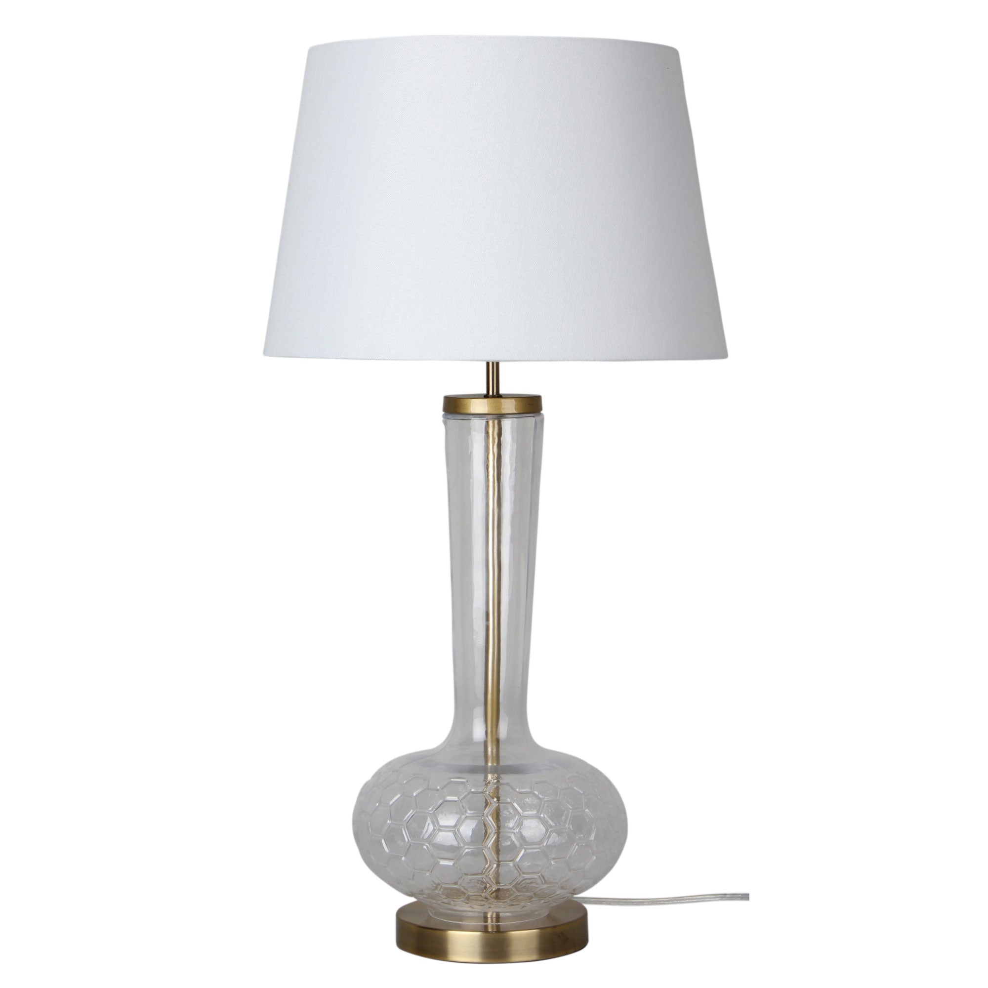 Pavia Clear Glass complete Table Lamp – Cosmo Lighting Kensington