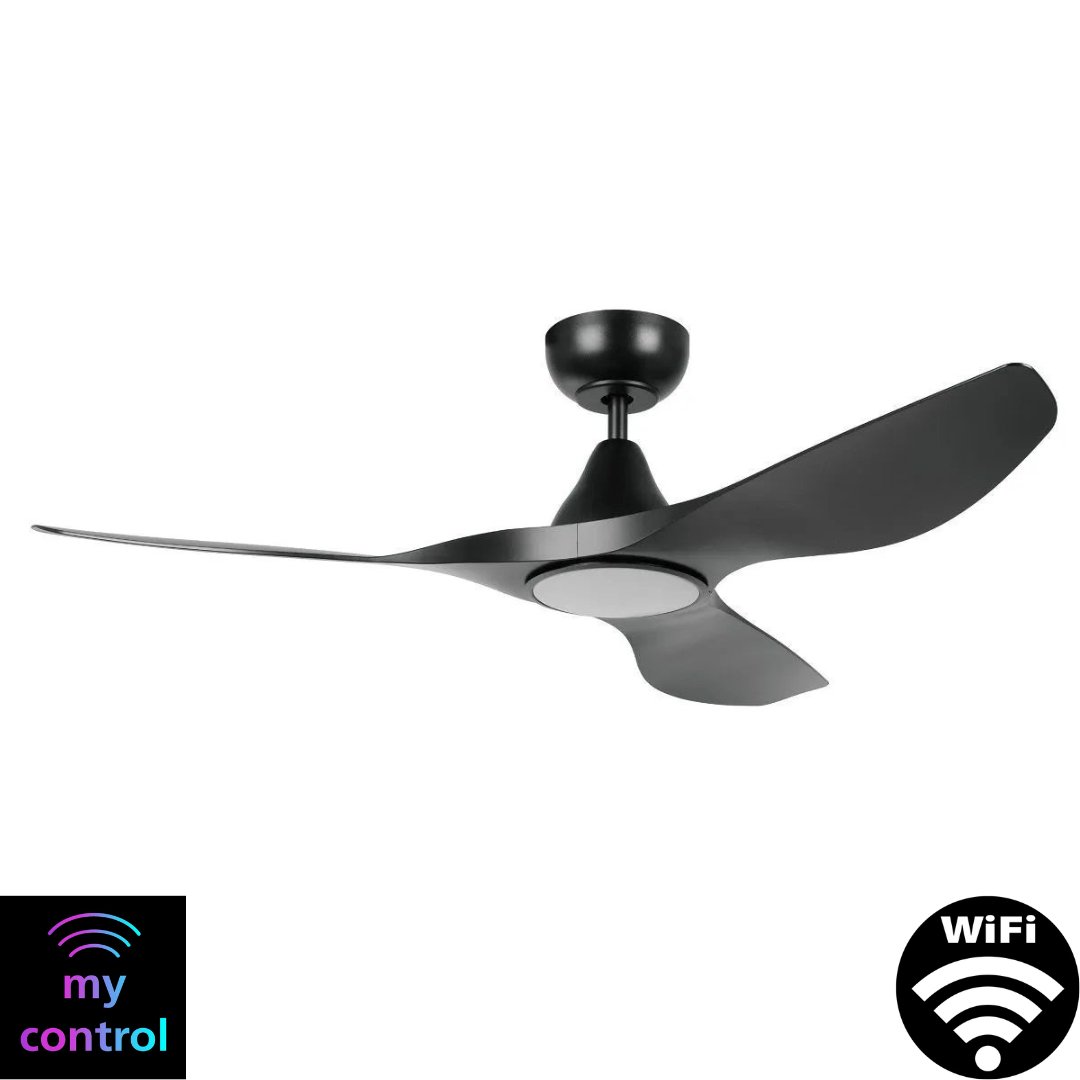 Eglo SURF 52" DC WiFi Ceiling Fan with LED Light, Remote Control & WiF ...