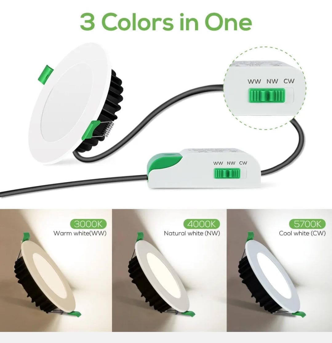 INFINITE 206 13W COB Tri-Colour Dimmable Aluminium LED Downlight 90mm ...