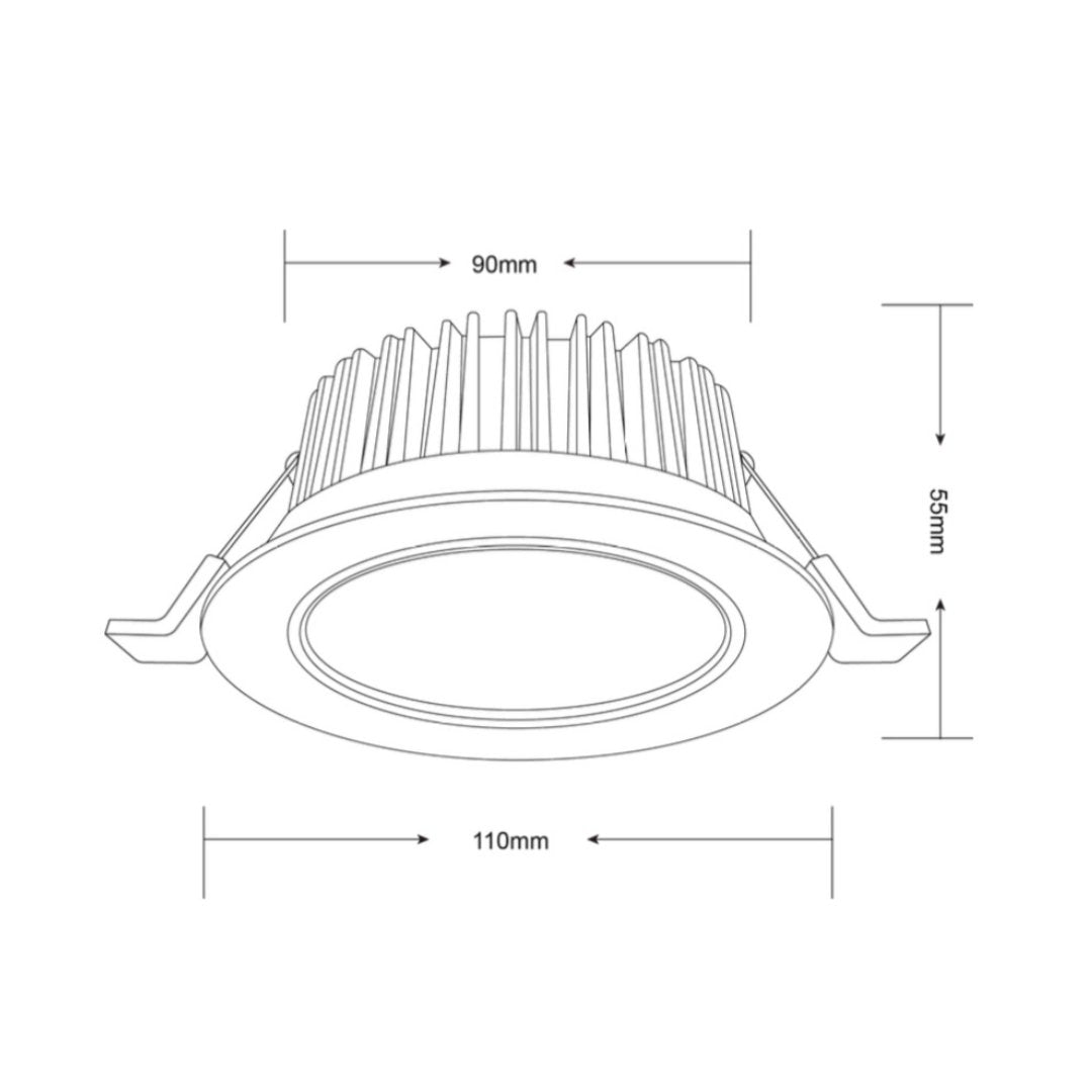 12W Tiltable COB Aluminium LED Downlight 90mm cut out – Cosmo Lighting ...