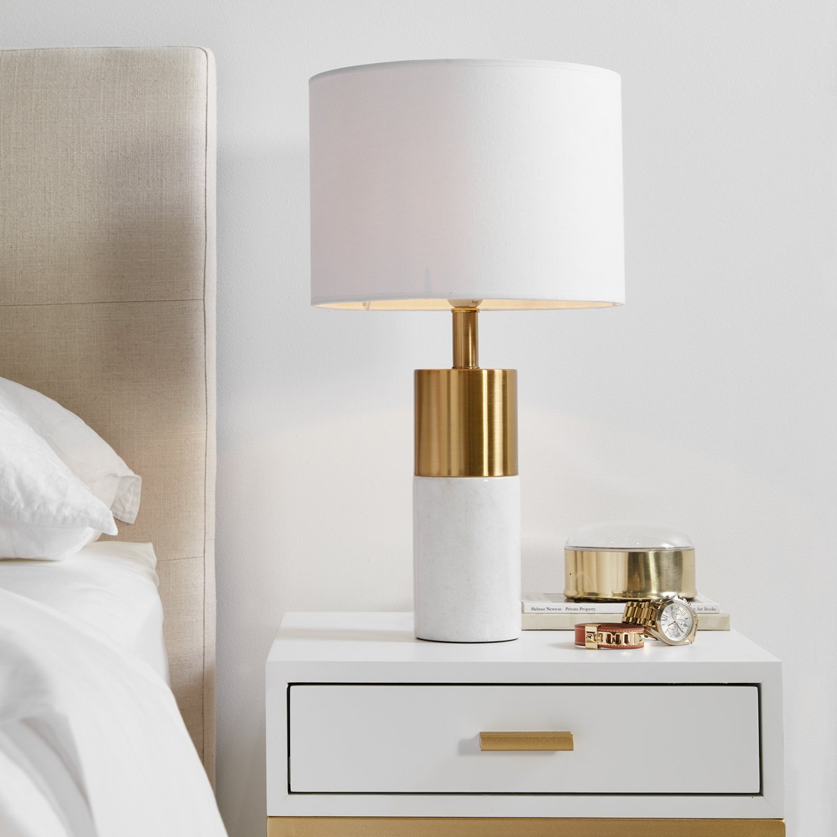 Lane Table Lamp - White – Cosmo Lighting Kensington