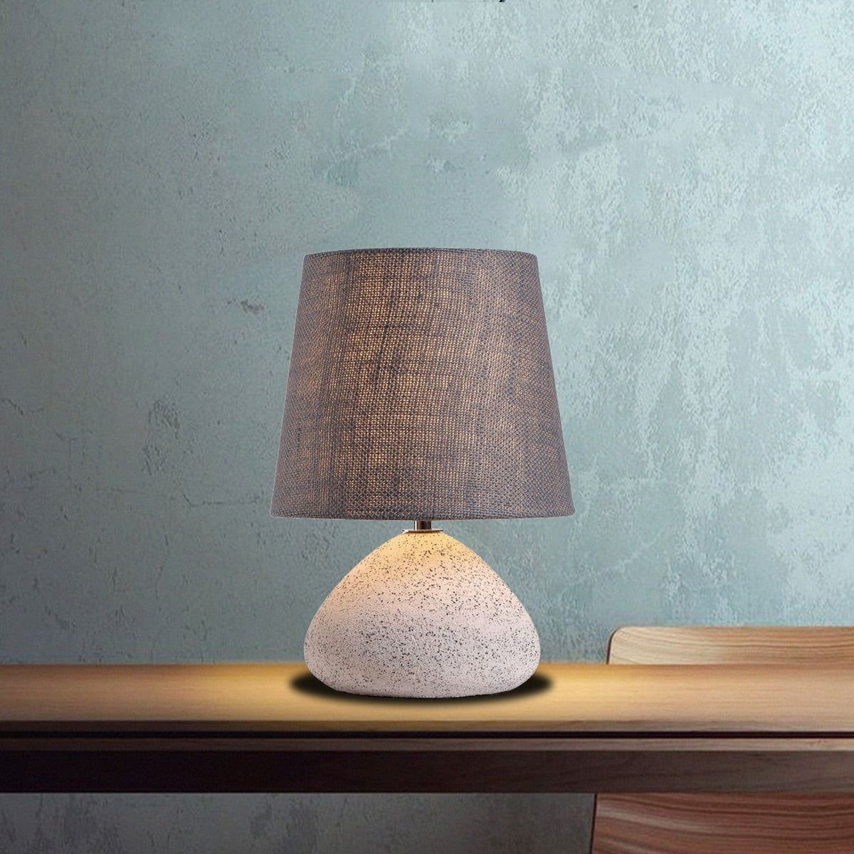 LAURA Stylish Concrete Modern Table Lamp E14 lamp Base – Cosmo Lighting ...
