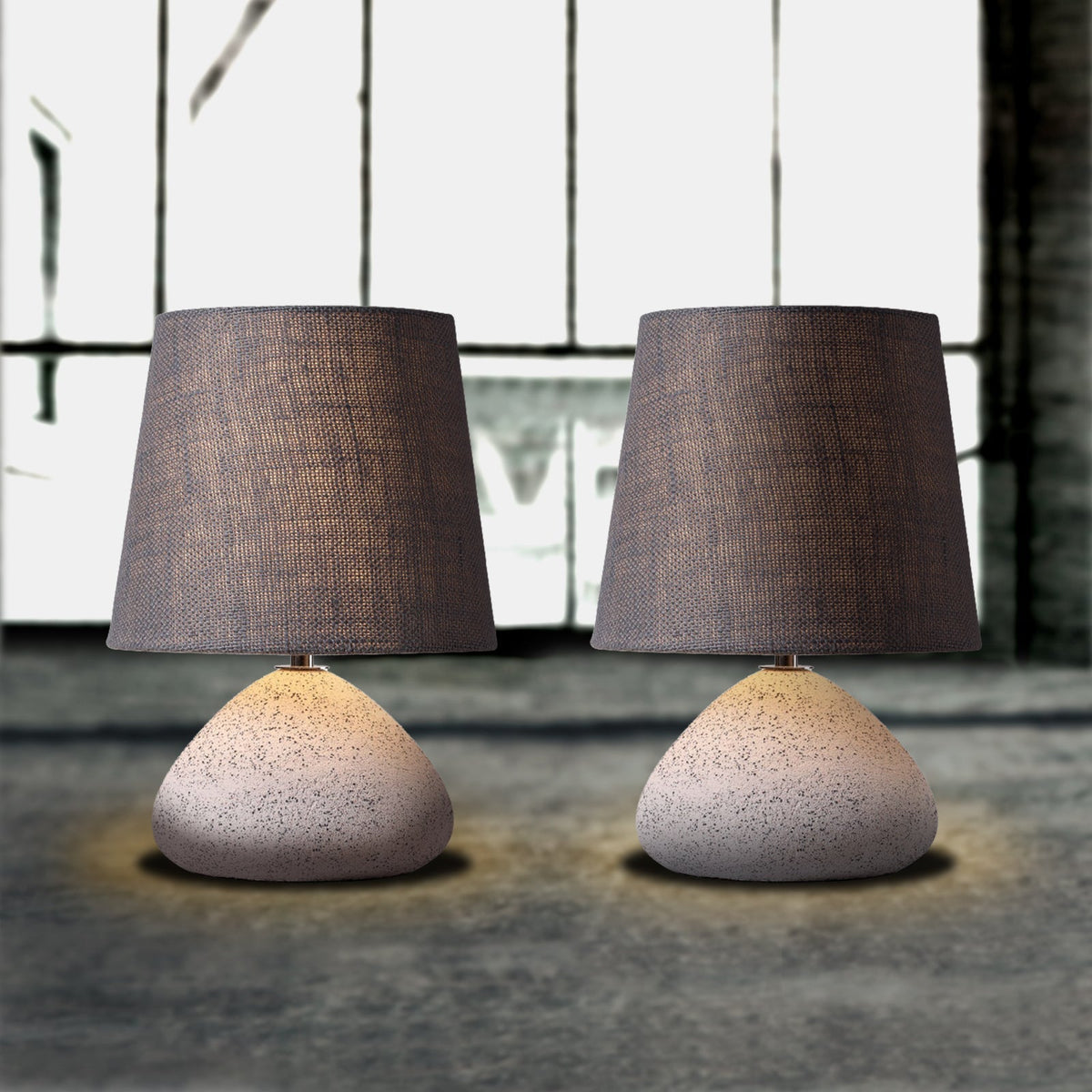 LAURA Stylish Concrete Modern Table Lamp E14 lamp Base – Cosmo Lighting ...