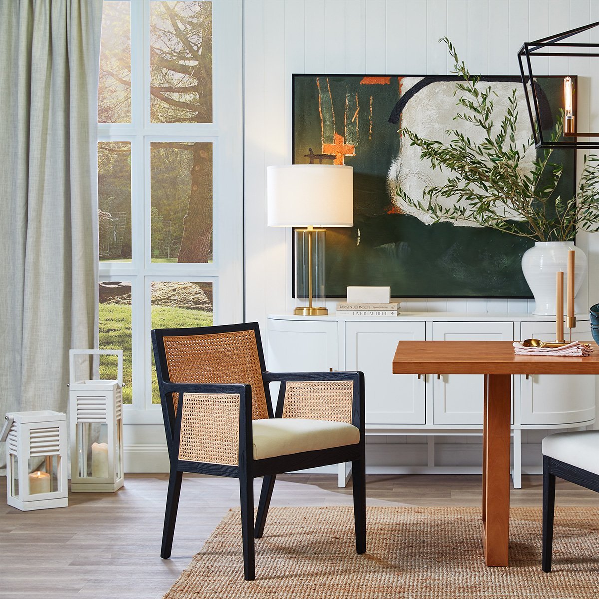Left Bank Table Lamp - Brass w White Shade – Cosmo Lighting Kensington