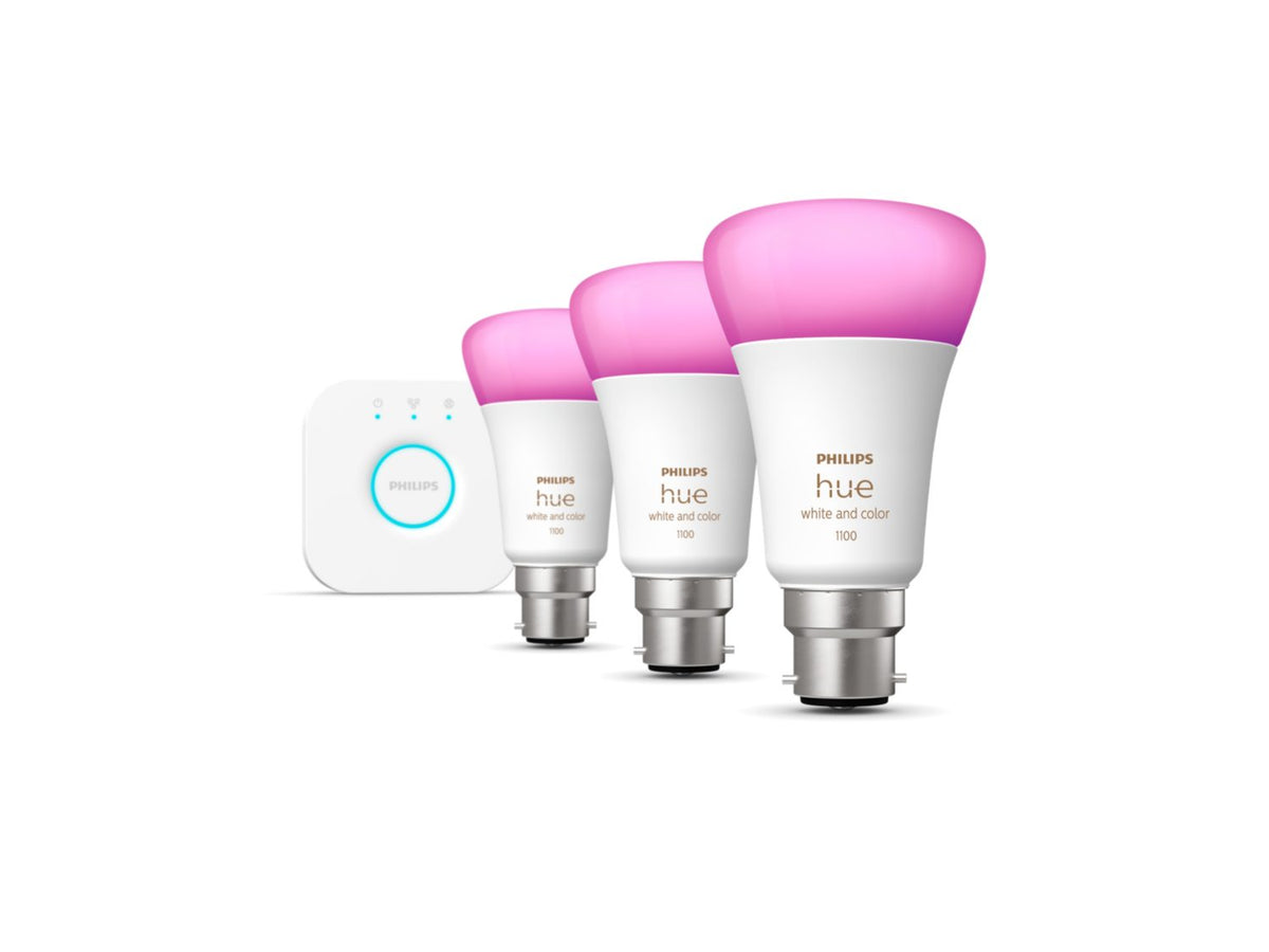 Philips Hue Starter Kit - White & Colour - B22 Bayonet – Cosmo Lighting ...